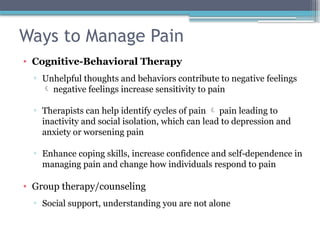 Basic Principles of Pharmacological Pain Management - A presentation by ...