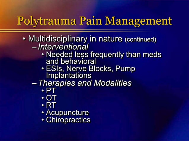 Pain Management Polytrauma ATLS BURNS.ppt