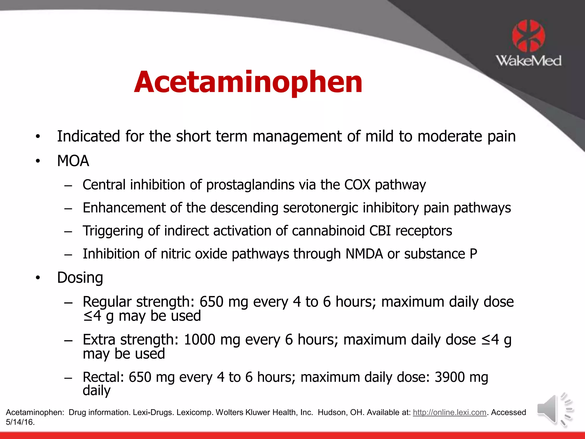 Pain Management Education - WakeMed Pharmacy | PPTX