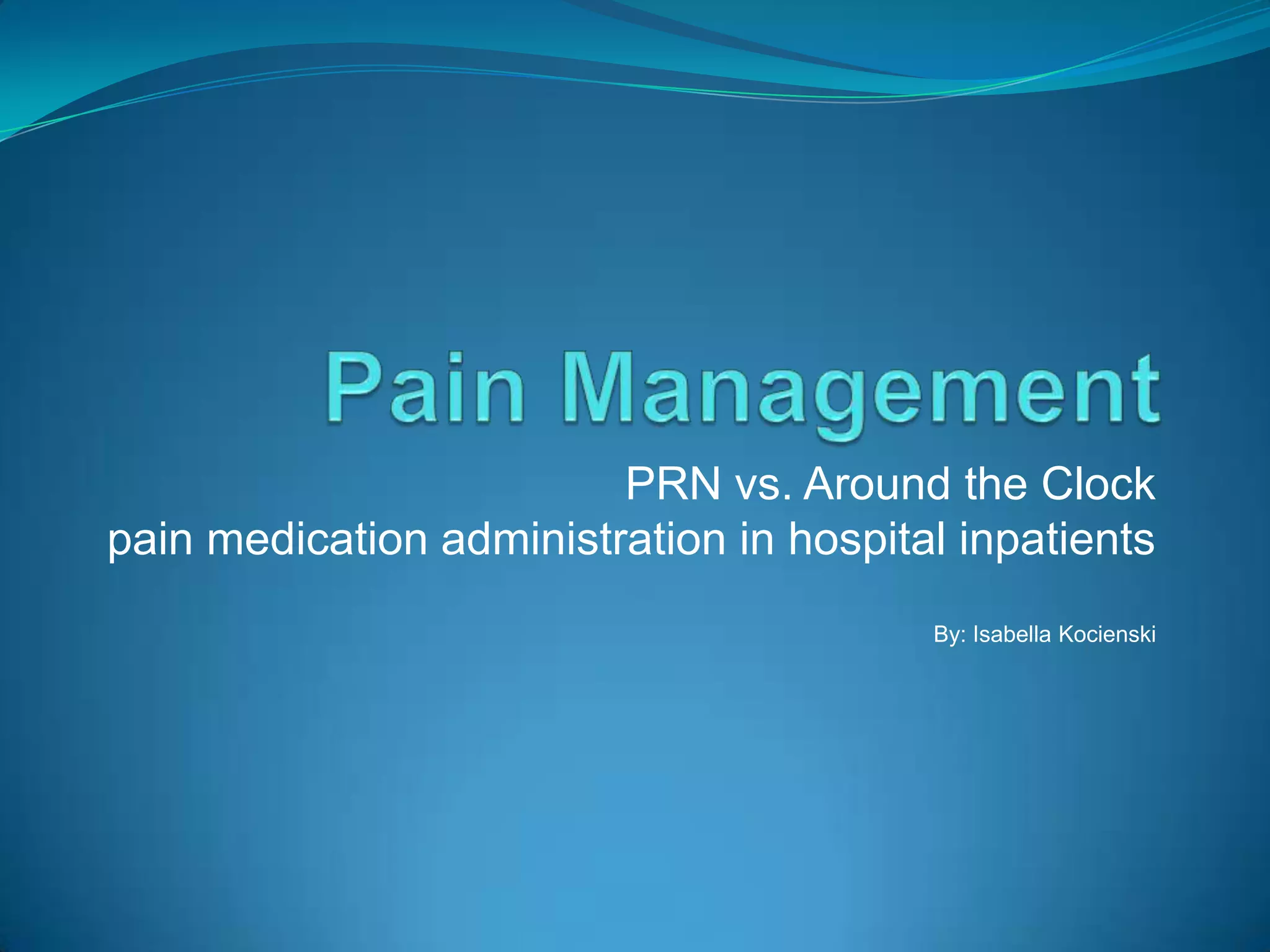 Pain managment | PPTX