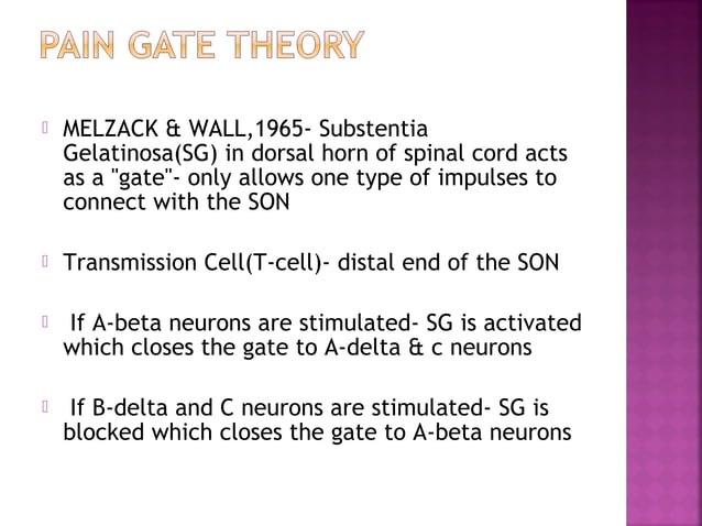 Pain managment with modalities 1 | PPT | Brain and Nervous System ...