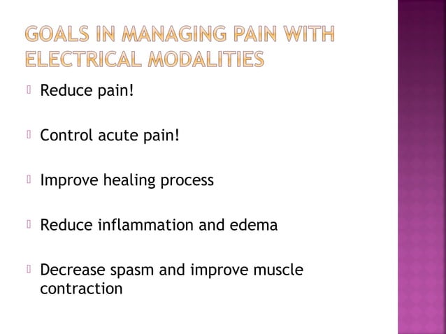 Pain managment with modalities 1 | PPT | Brain and Nervous System ...