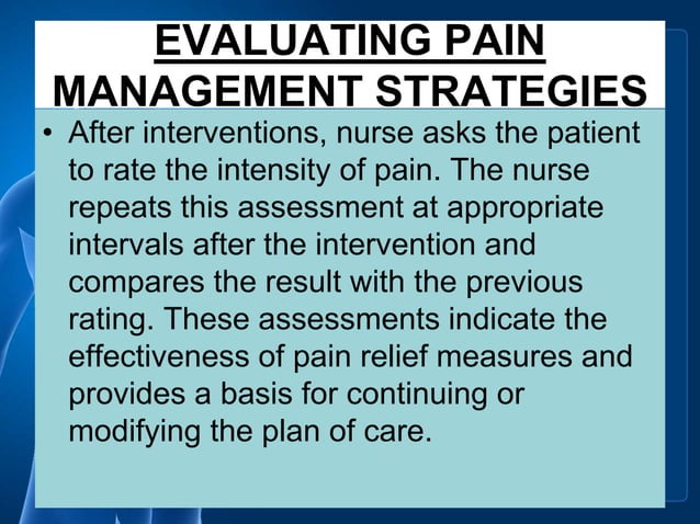 Pain management ppt | PPTX | First Aid | Injuries