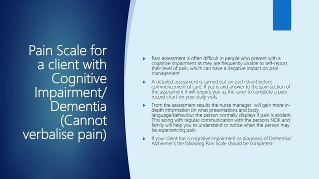 How to use the Pain Scale for your client | PPT