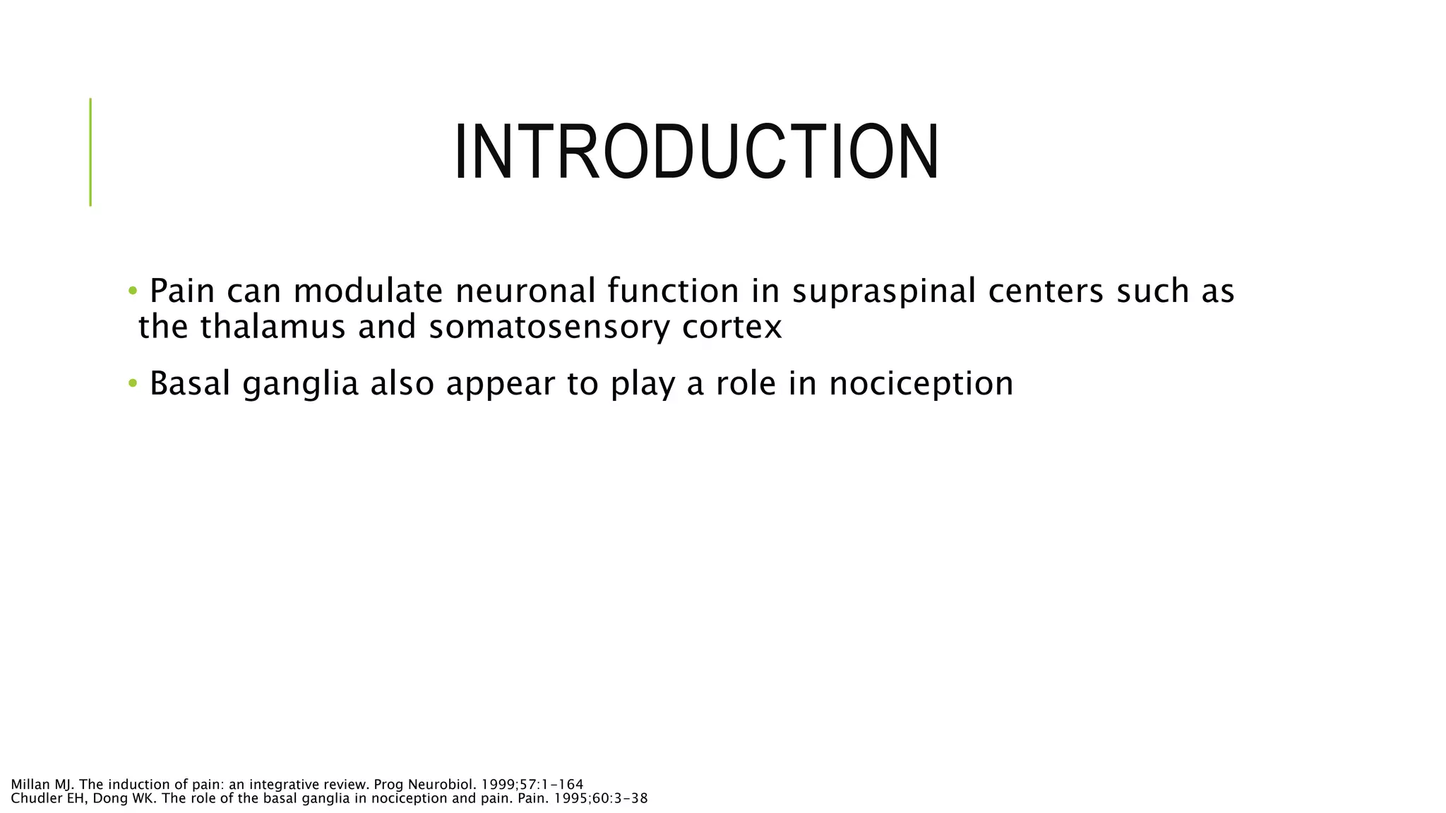 Central Pain and Higher Neural Mechanism | PPTX