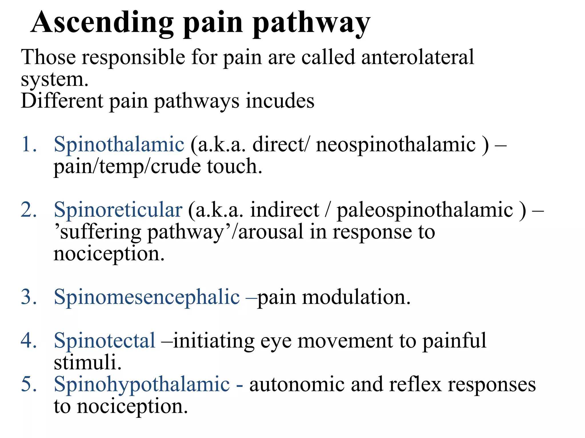 Pain pathway | PPTX