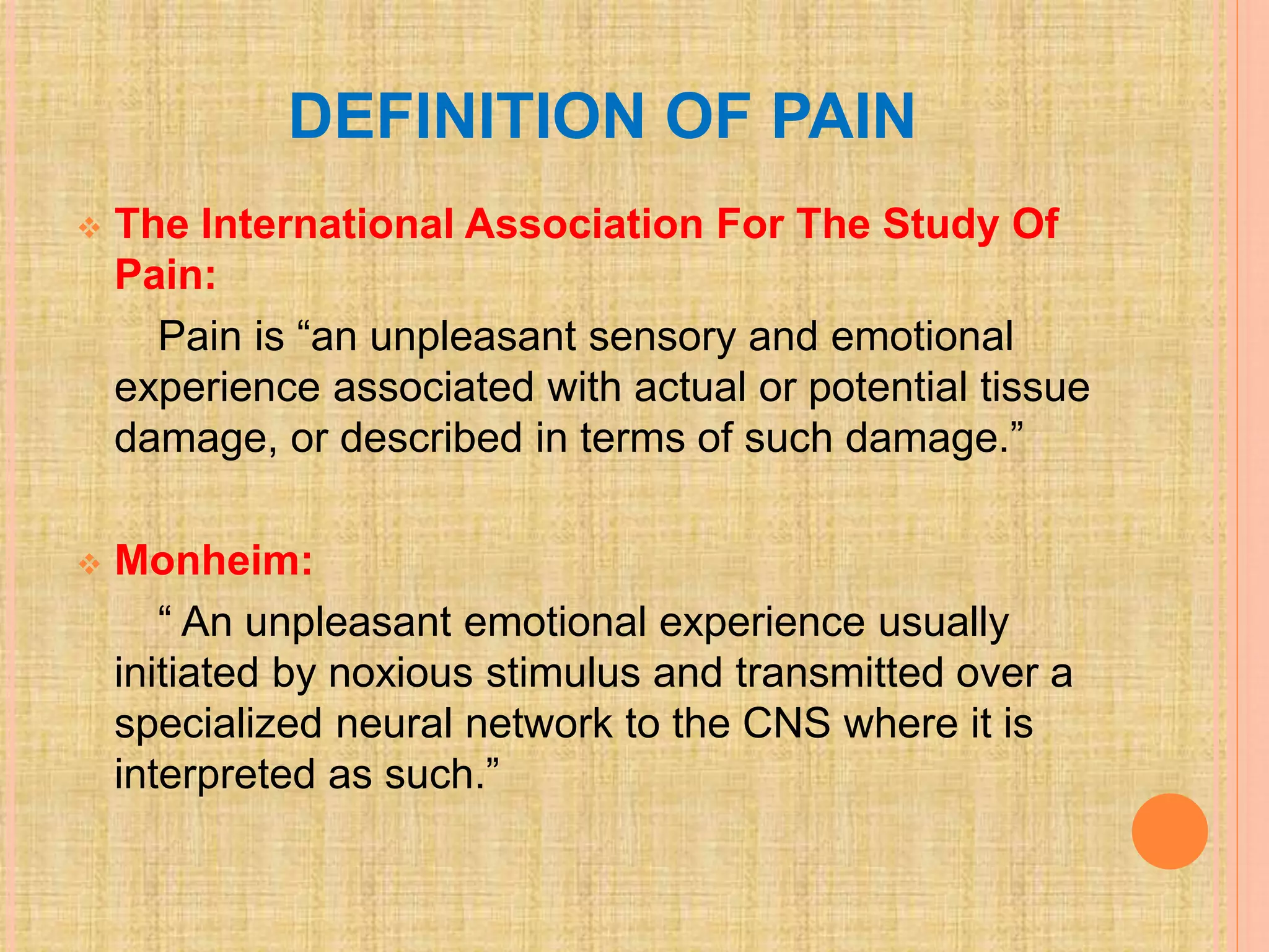 Pain pathway | PPTX