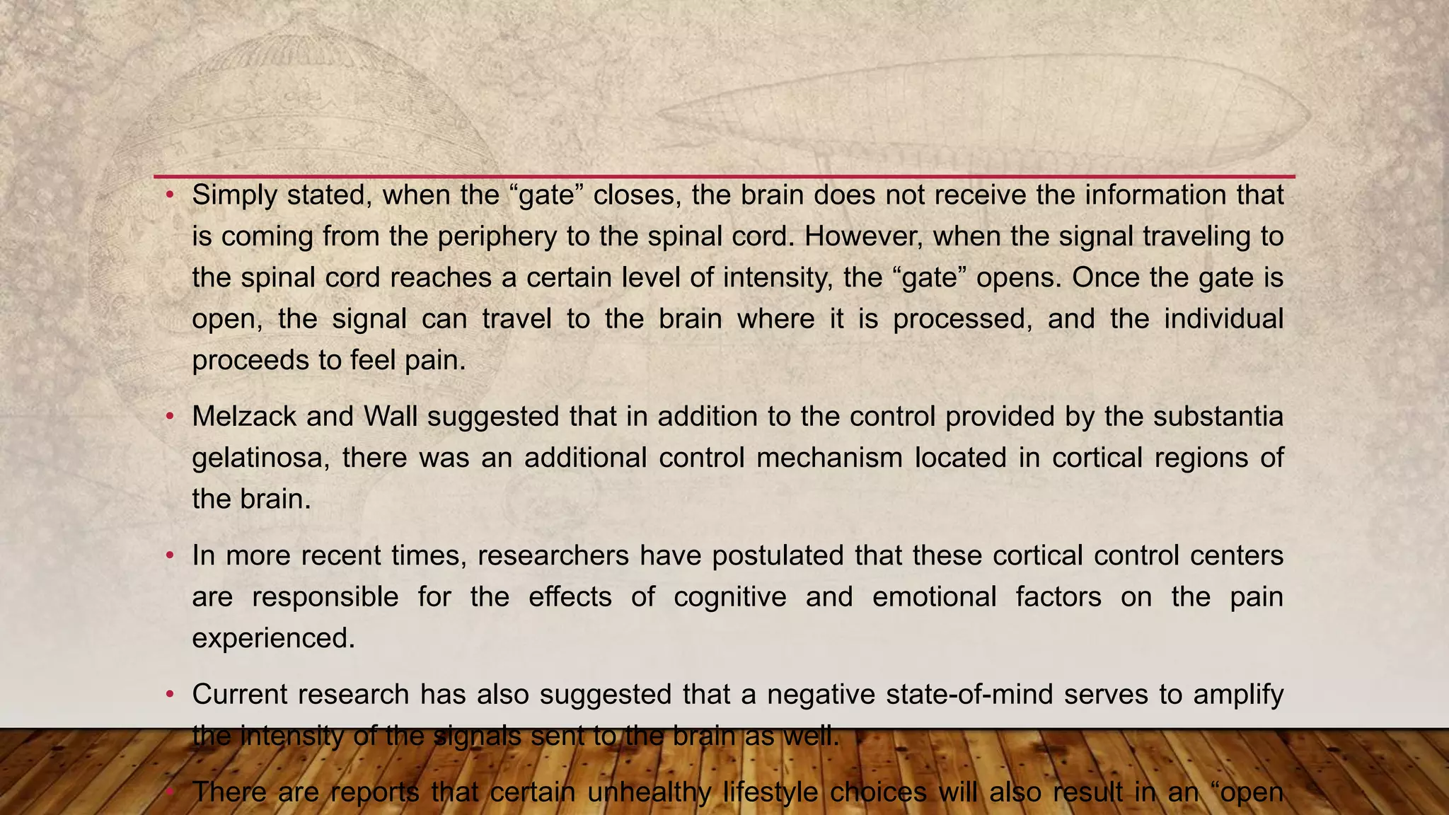 Pain pathway | PPTX | Physical Therapy | Wellness