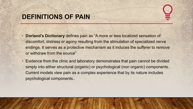 Pain pathway | PPTX | Physical Therapy | Wellness