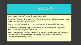 Pain pathway | PPTX