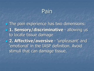 Neurons, Pain and Pain pathways (Physiology) | PPT