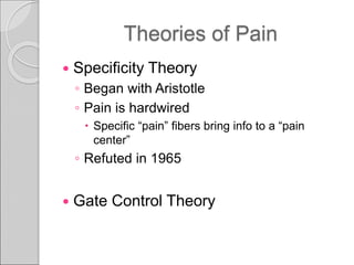 Nervous System, types of pain and pain pathways. | PPT