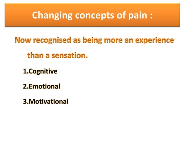 Pain pathway theories of pain | PDF