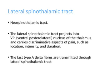 pain pathway ppt and its management and pathways | PPTX