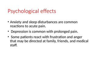 pain pathway ppt and its management and pathways | PPTX