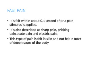 pain pathway ppt and its management and pathways | PPTX