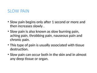 pain pathway ppt and its management and pathways | PPTX