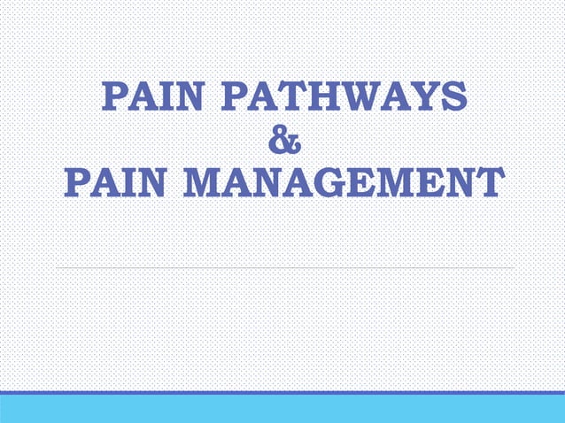 Pain pathways | PPTX