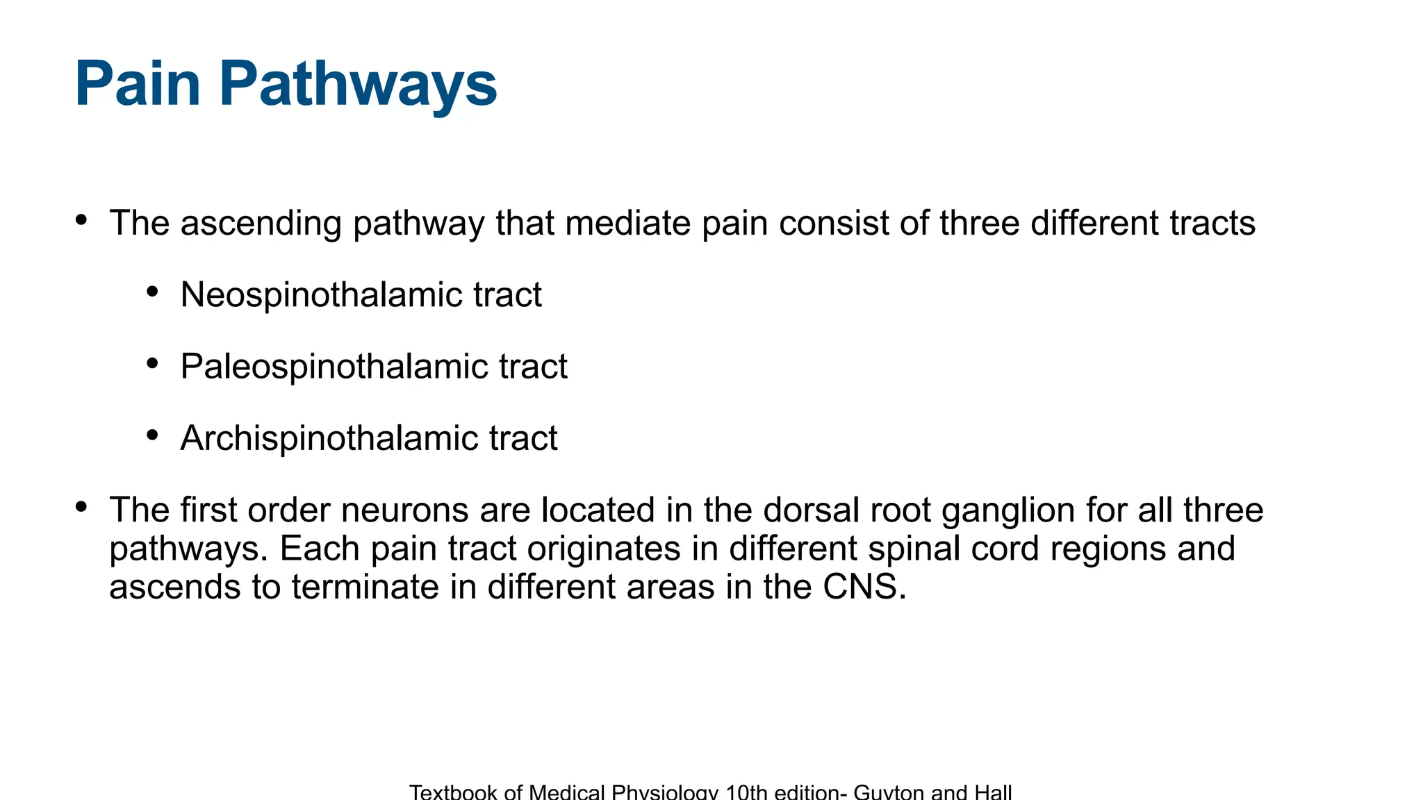 Comprehensive Review of Pain Pathways.ppt