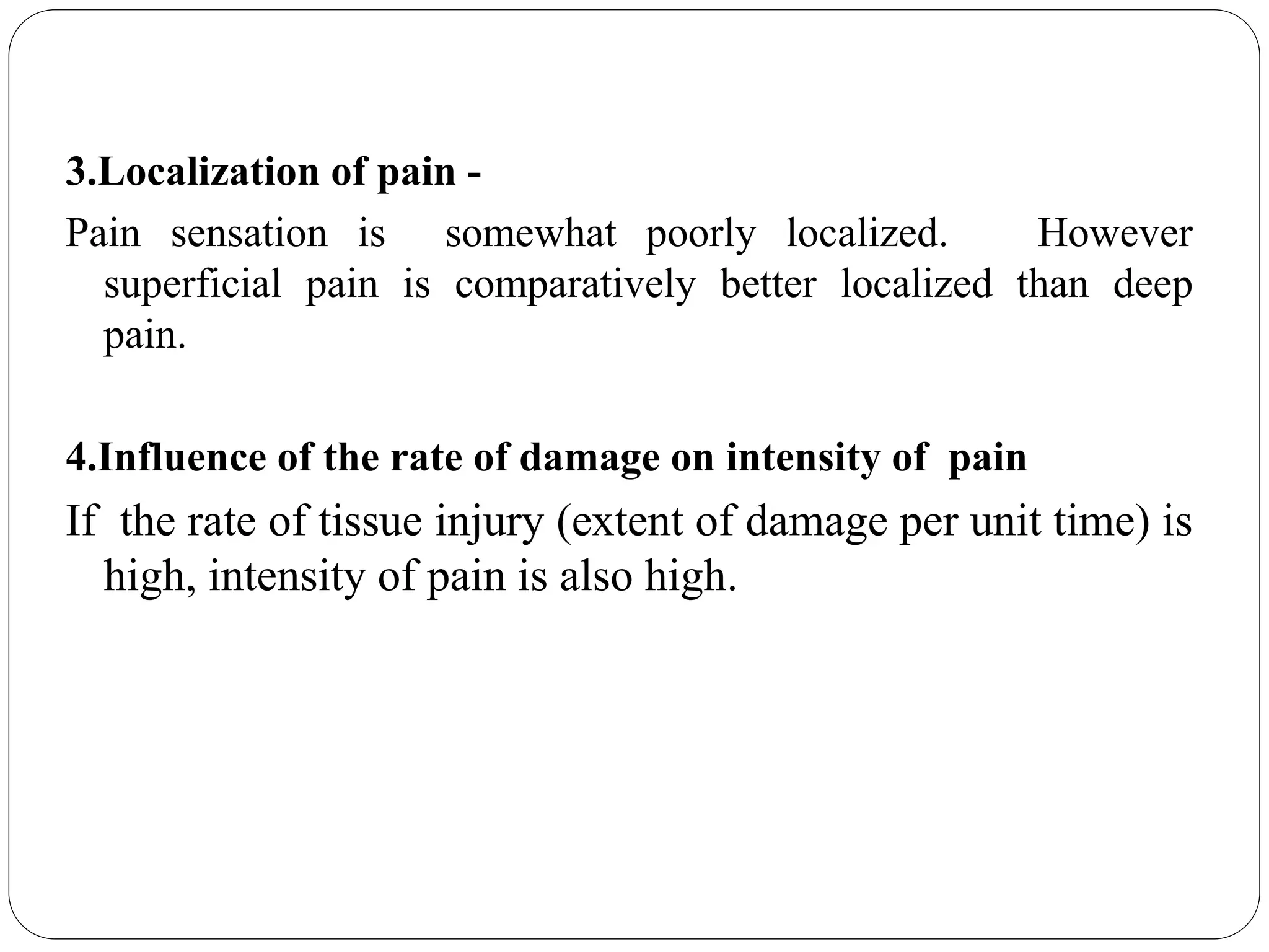 Pain pathways seminar | PPTX