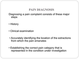Pain pathways seminar | PPTX