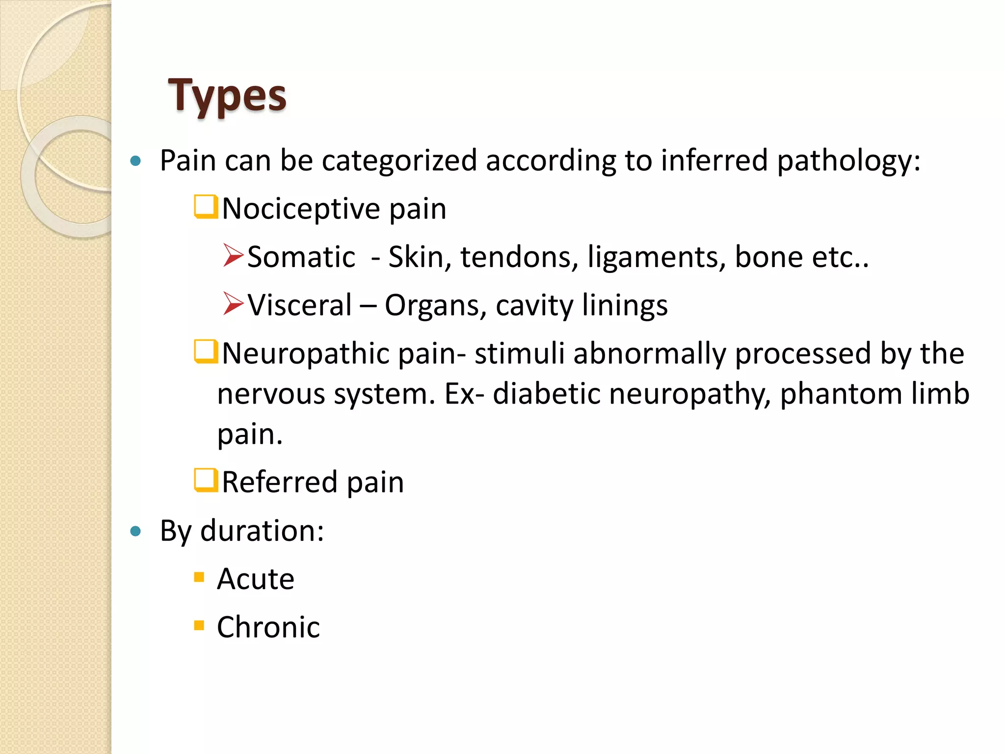 PATHOPHYSIOLOGY AND MANAGEMEMENT OF PAIN | PPTX