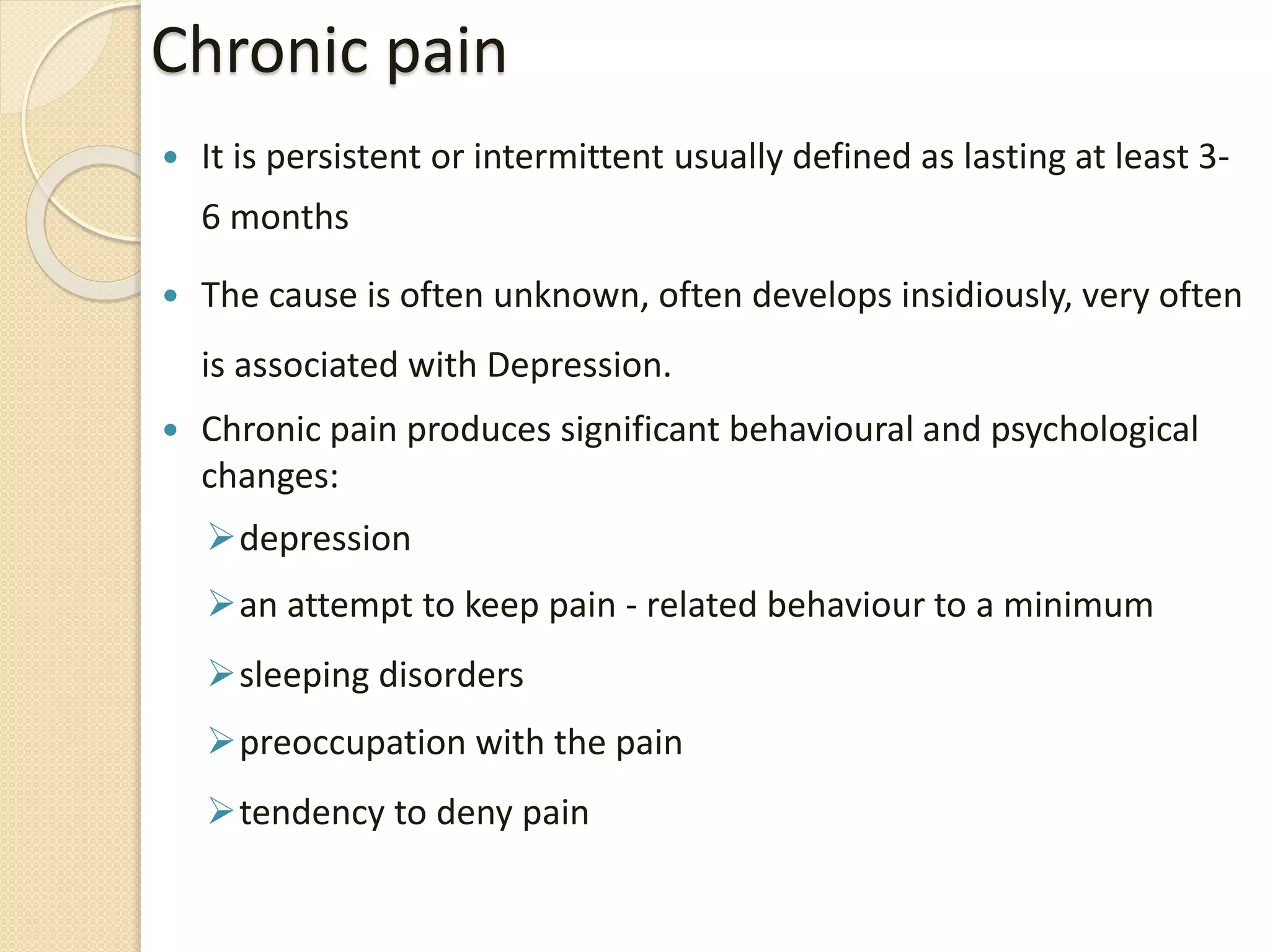 PATHOPHYSIOLOGY AND MANAGEMEMENT OF PAIN | PPTX