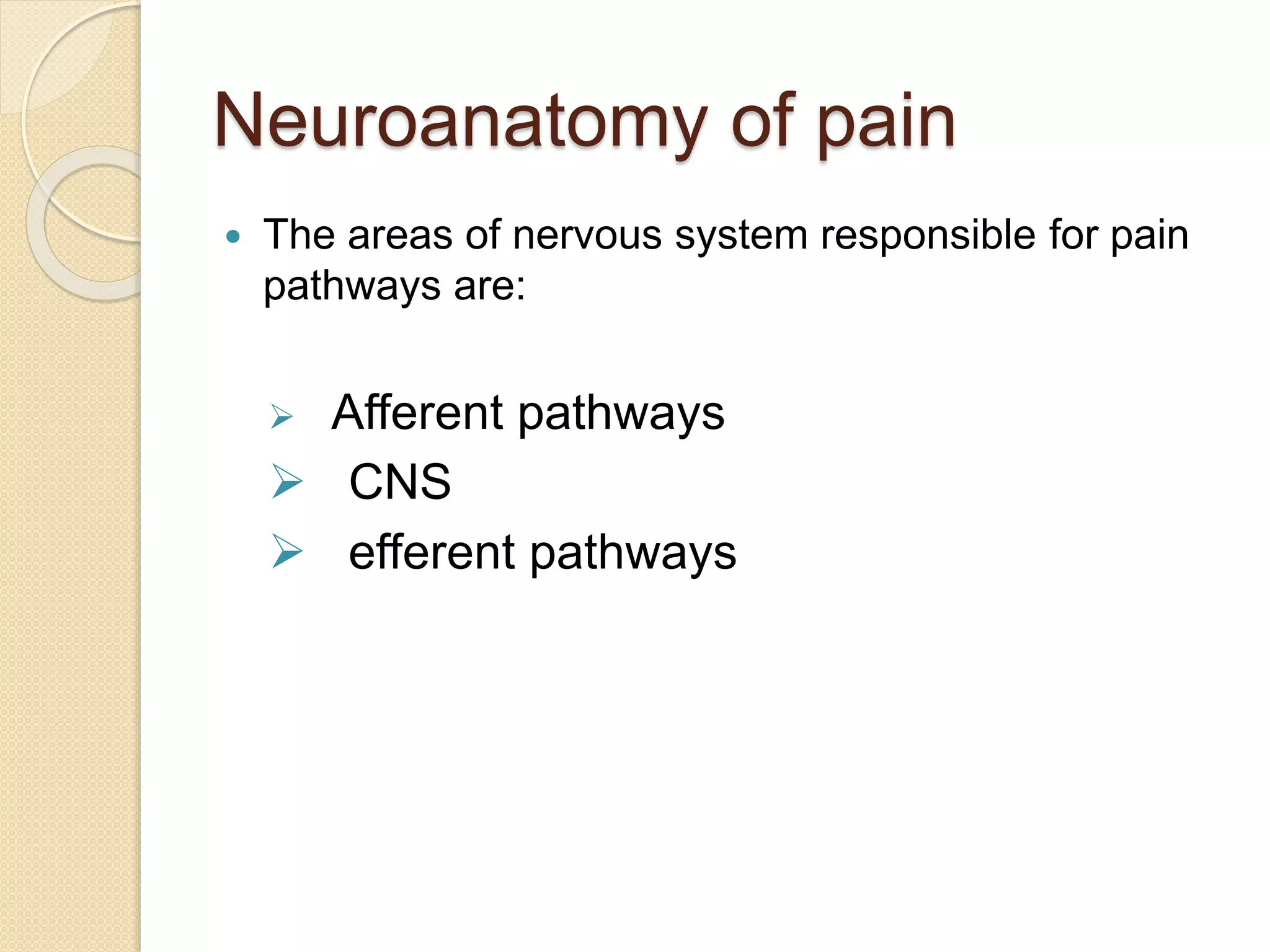 PATHOPHYSIOLOGY AND MANAGEMEMENT OF PAIN | PPTX
