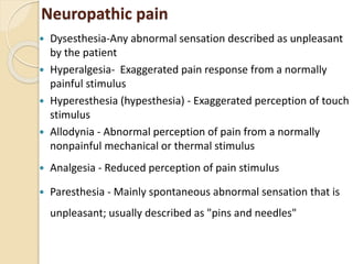PATHOPHYSIOLOGY AND MANAGEMEMENT OF PAIN | PPTX