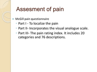 PATHOPHYSIOLOGY AND MANAGEMEMENT OF PAIN | PPTX