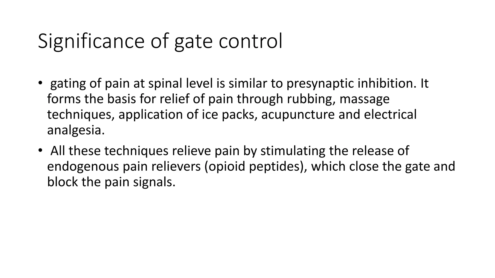 PAIN PERCEPTION, TRANSMISSION AND SUPPRESSION, THERMOREGULATION by prof ...