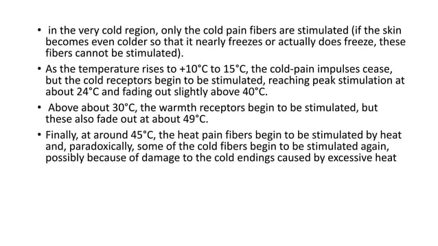 PAIN PERCEPTION, TRANSMISSION AND SUPPRESSION, THERMOREGULATION by prof ...