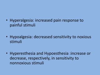 Pain physiology | PPTX