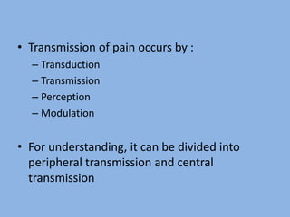 Pain physiology | PPTX