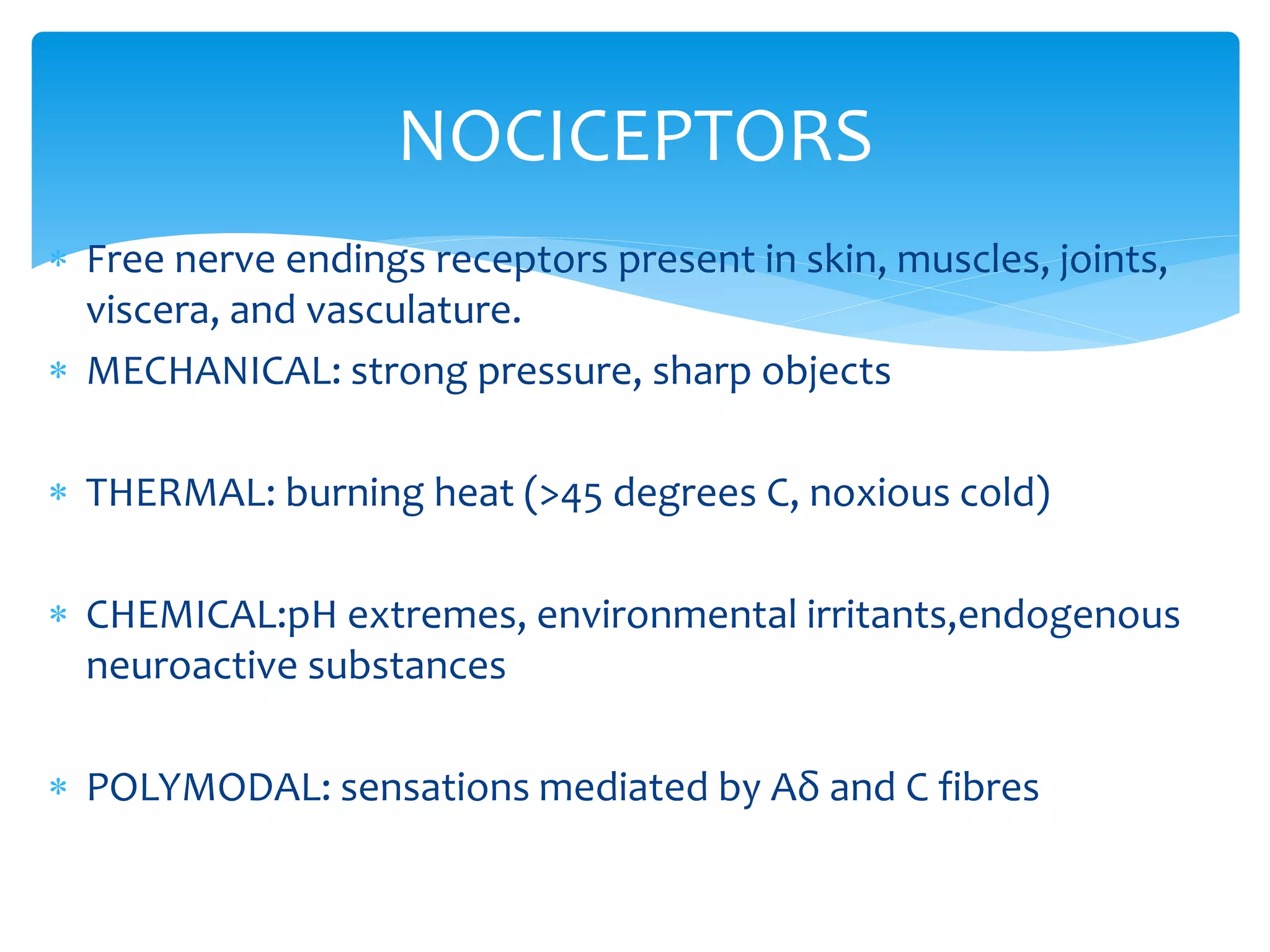 Pain physiology | PPTX