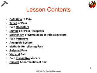 Pain physiology 2019 20 - ii | PPT
