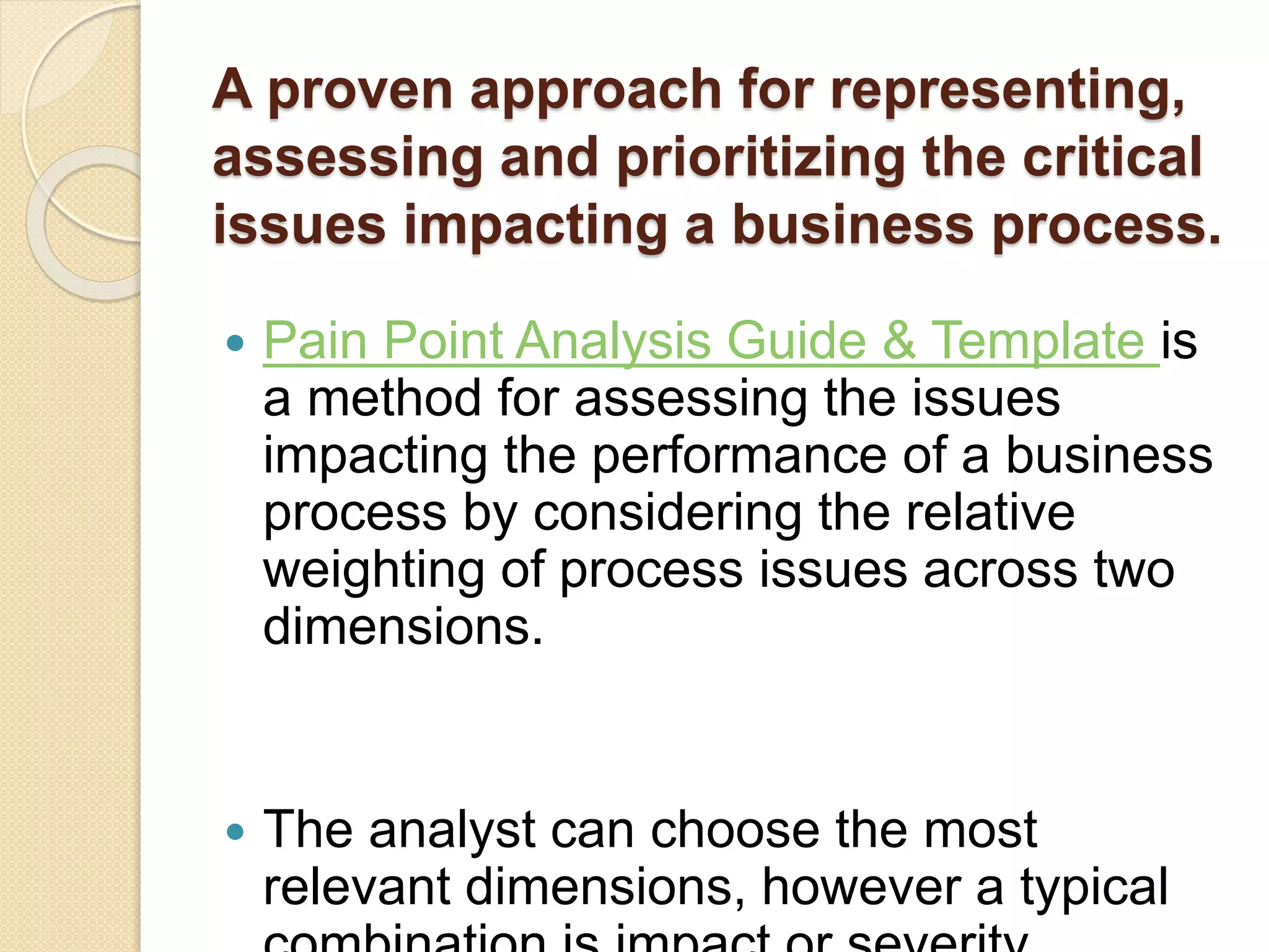 Pain Point Analysis Guide & Template | PPTX