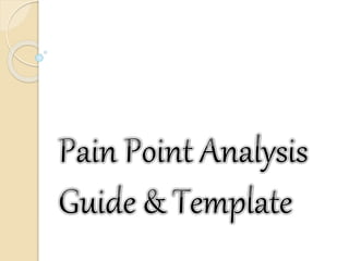 Pain Point Analysis Guide & Template | PPTX
