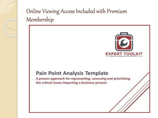 Pain Point Analysis Guide & Template | PPTX