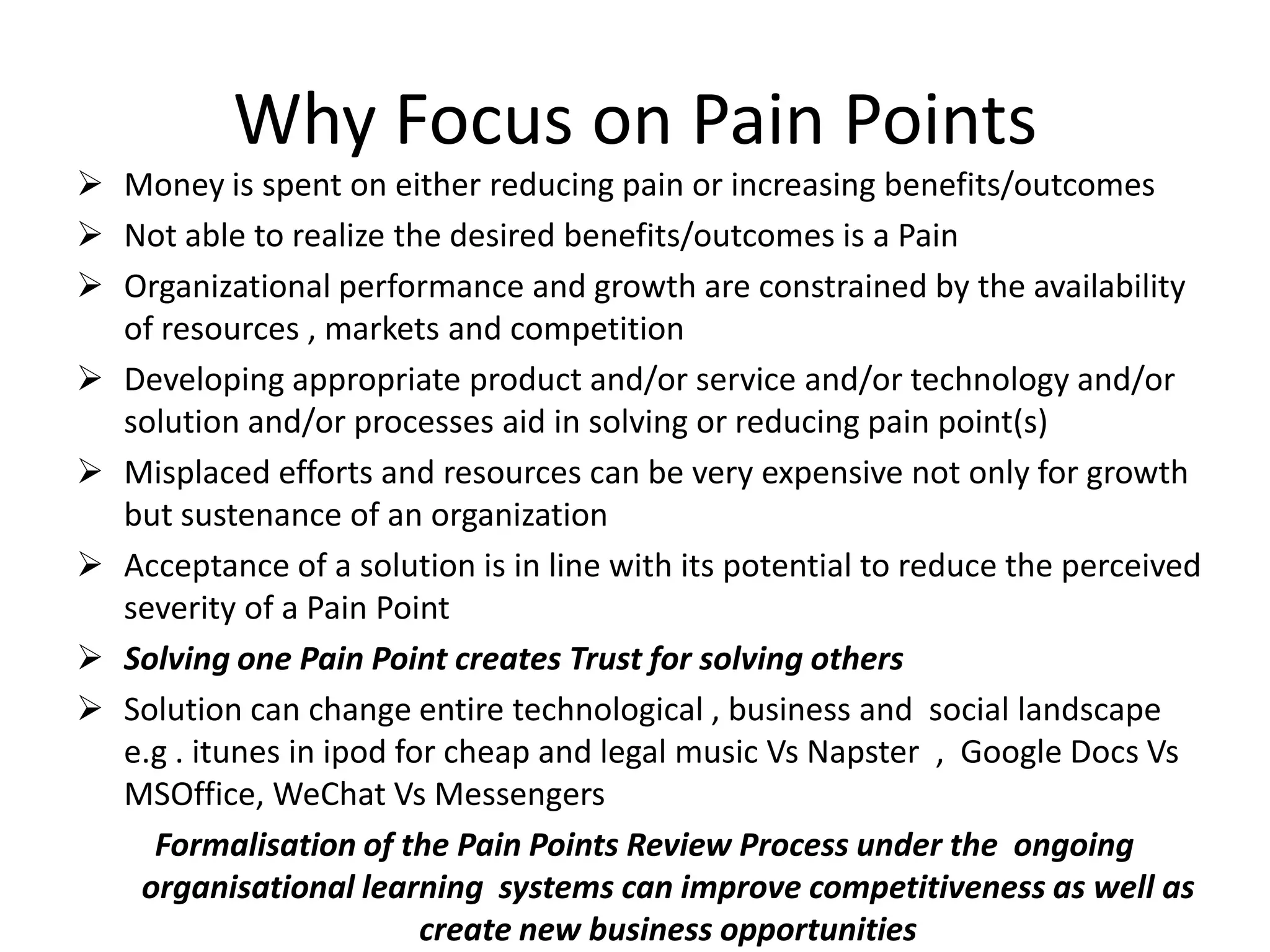 Pain Points | PPTX