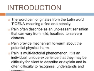 PAIN AND ITS TYPE BY MS.TANVI VAGHELA | PPTX