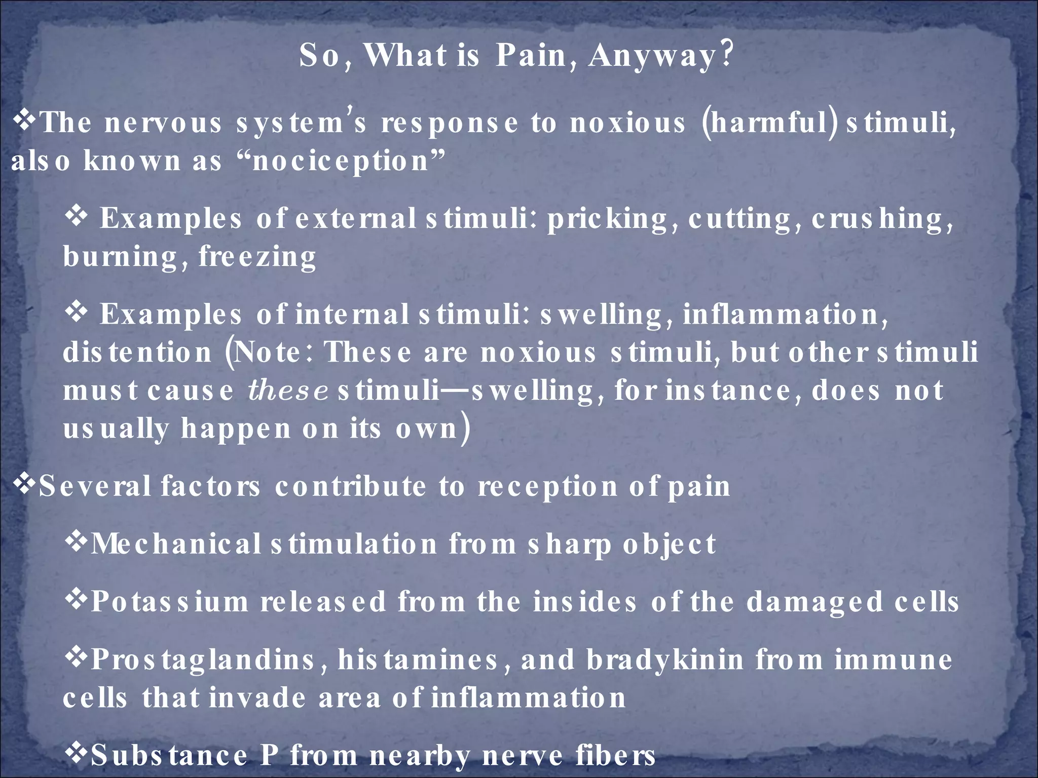 Pain presentation | PPT