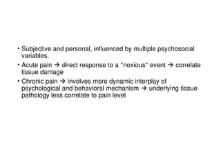 Pain Rehabilitation the process of managing pain and assessment | PPT