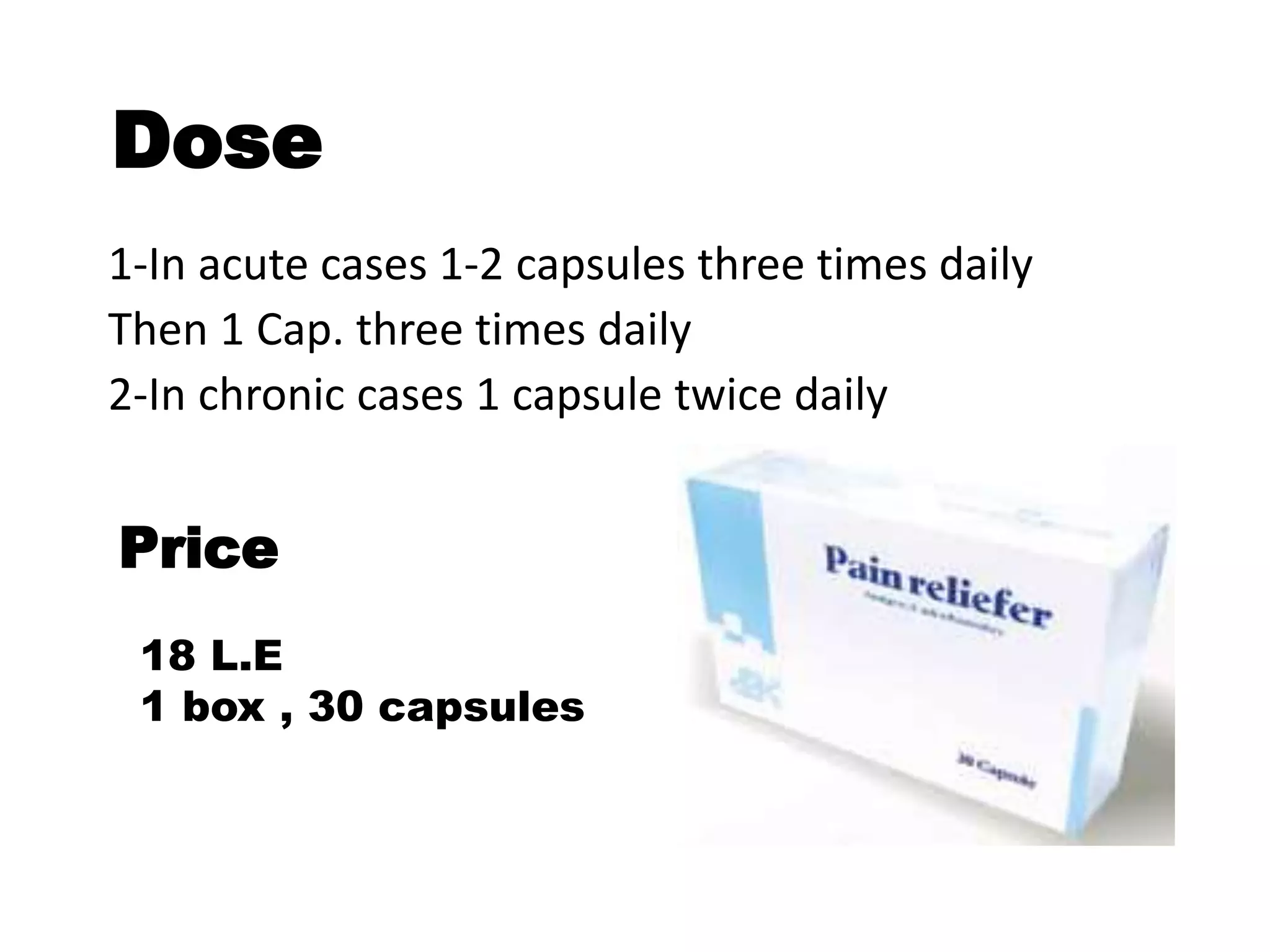Pain reliever "Analgesic Tab" | PPTX | Herbs and Supplements ...