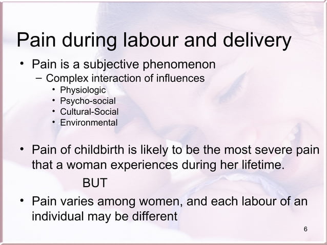 Pain releif in labour - Nurses Diploma.ppt