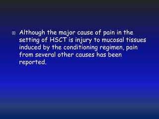 Pain syndrome & Stem Cell Transplantation | PPTX