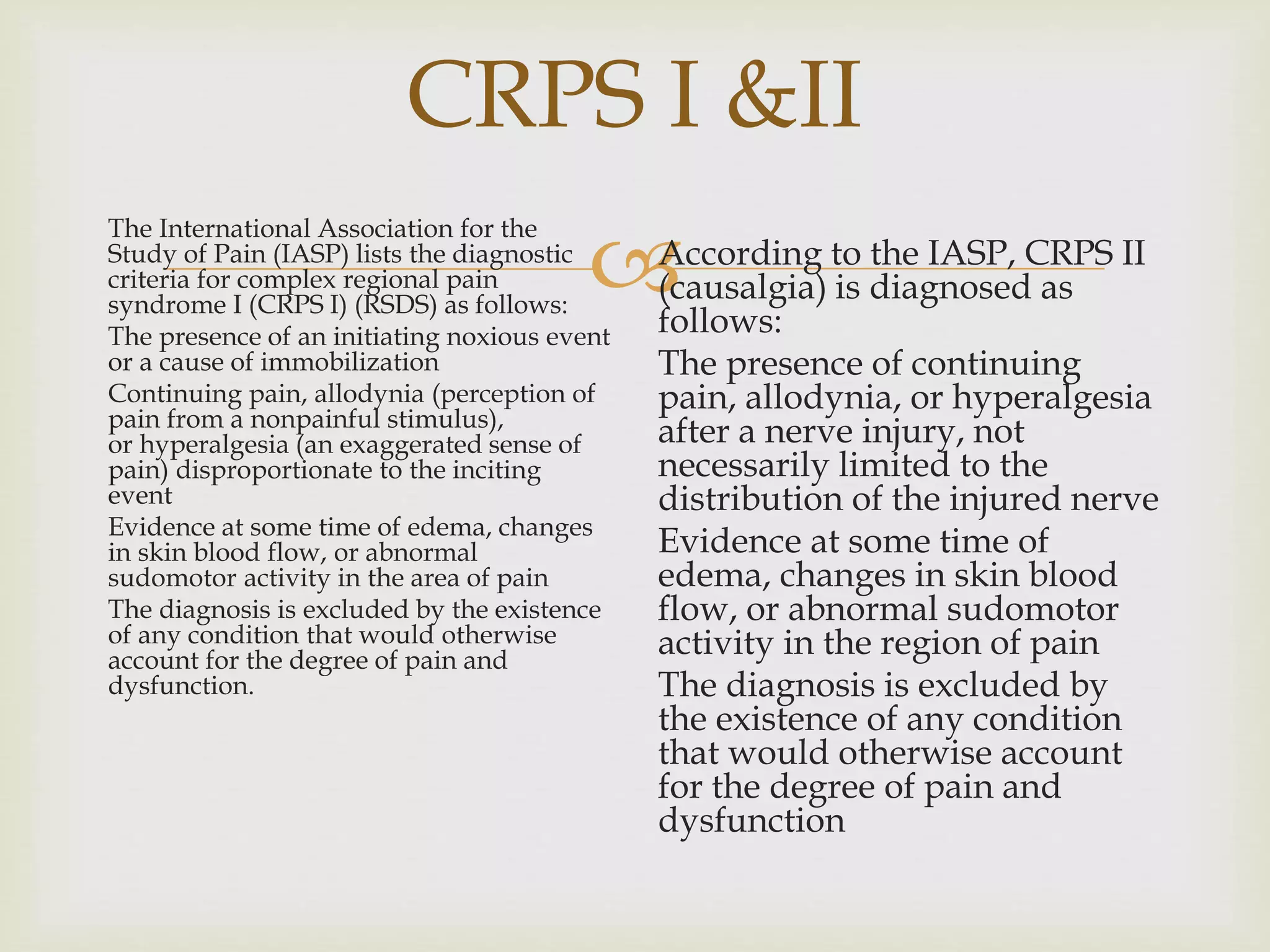 Chronic Pain syndromes | PPTX