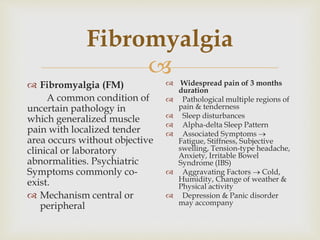 Chronic Pain syndromes | PPTX
