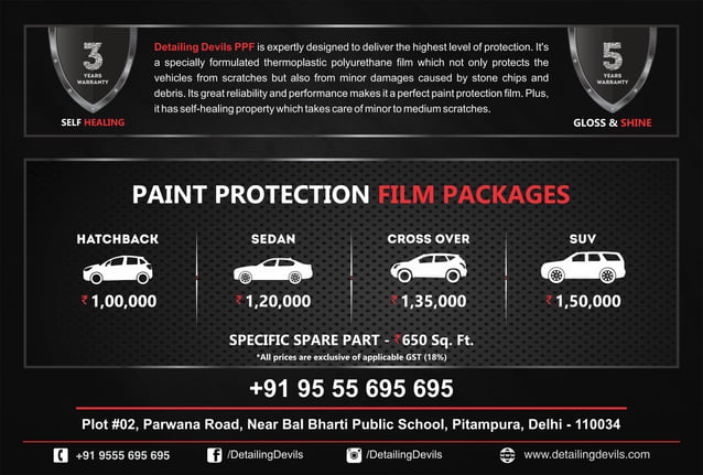 Paint Protection Film Package Guide - Detailing Devils | PDF