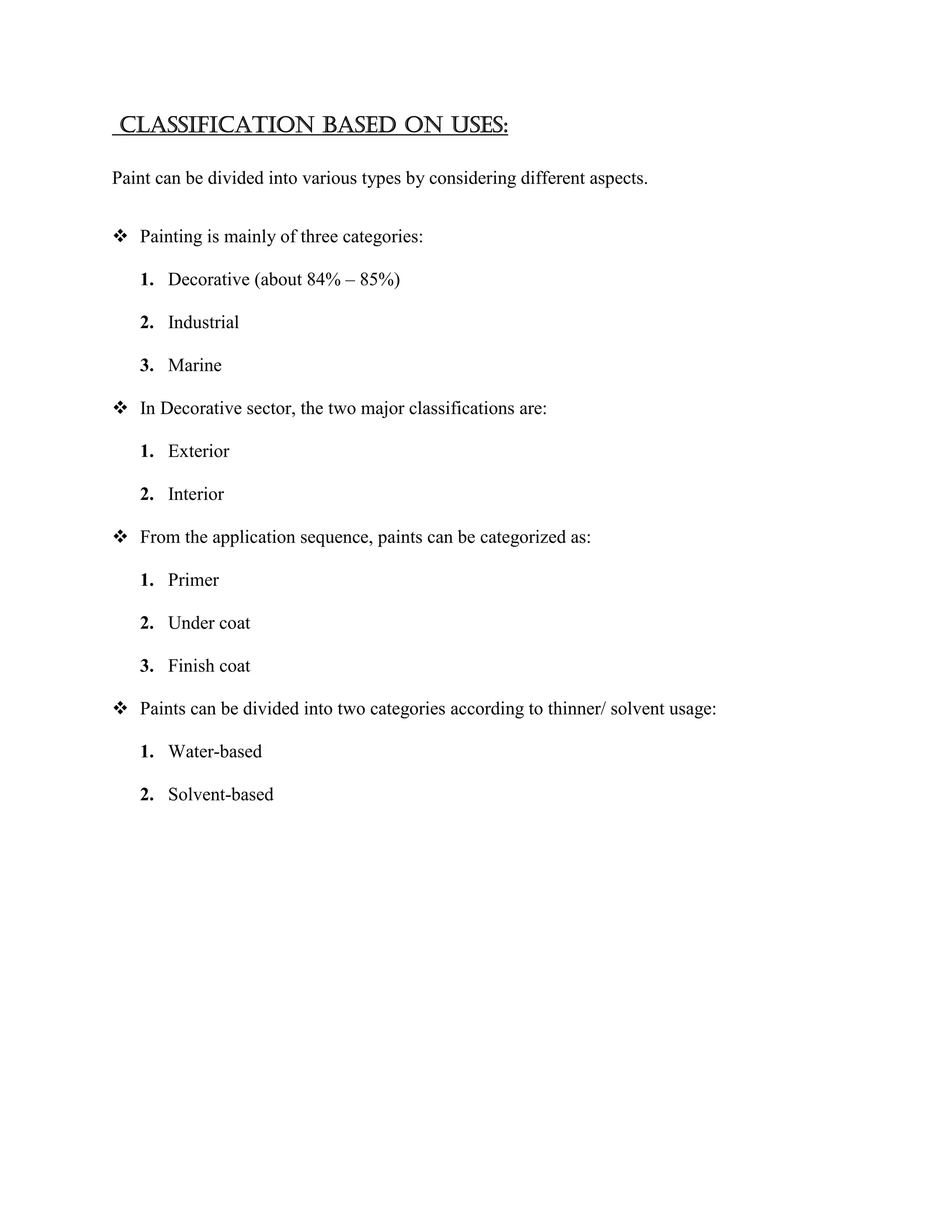 Paint-Quantity surveying report | PDF